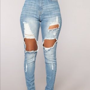 Fashion Nova | Jeans | Fashion Nova Ripped Skinny Jeans Light Wash ...